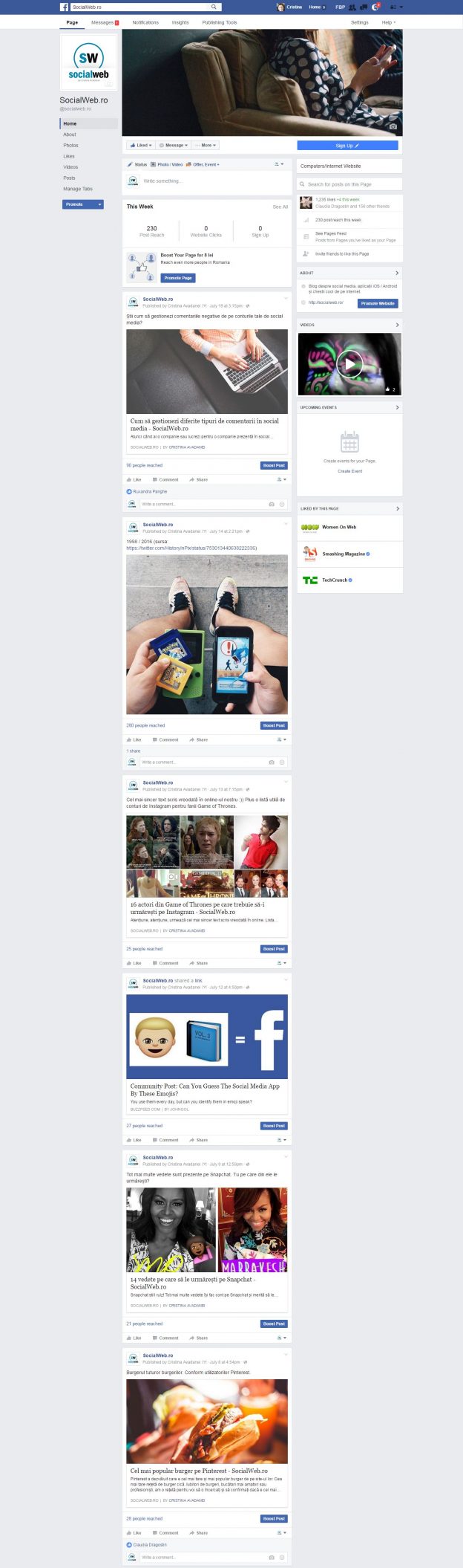 Design nou pentru paginile de pe Facebook - SocialWeb.ro