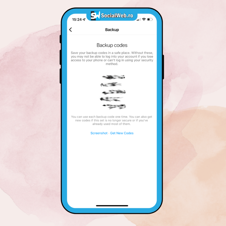 Unde găsești codurile de backup pentru contul de Instagram - SocialWeb.ro